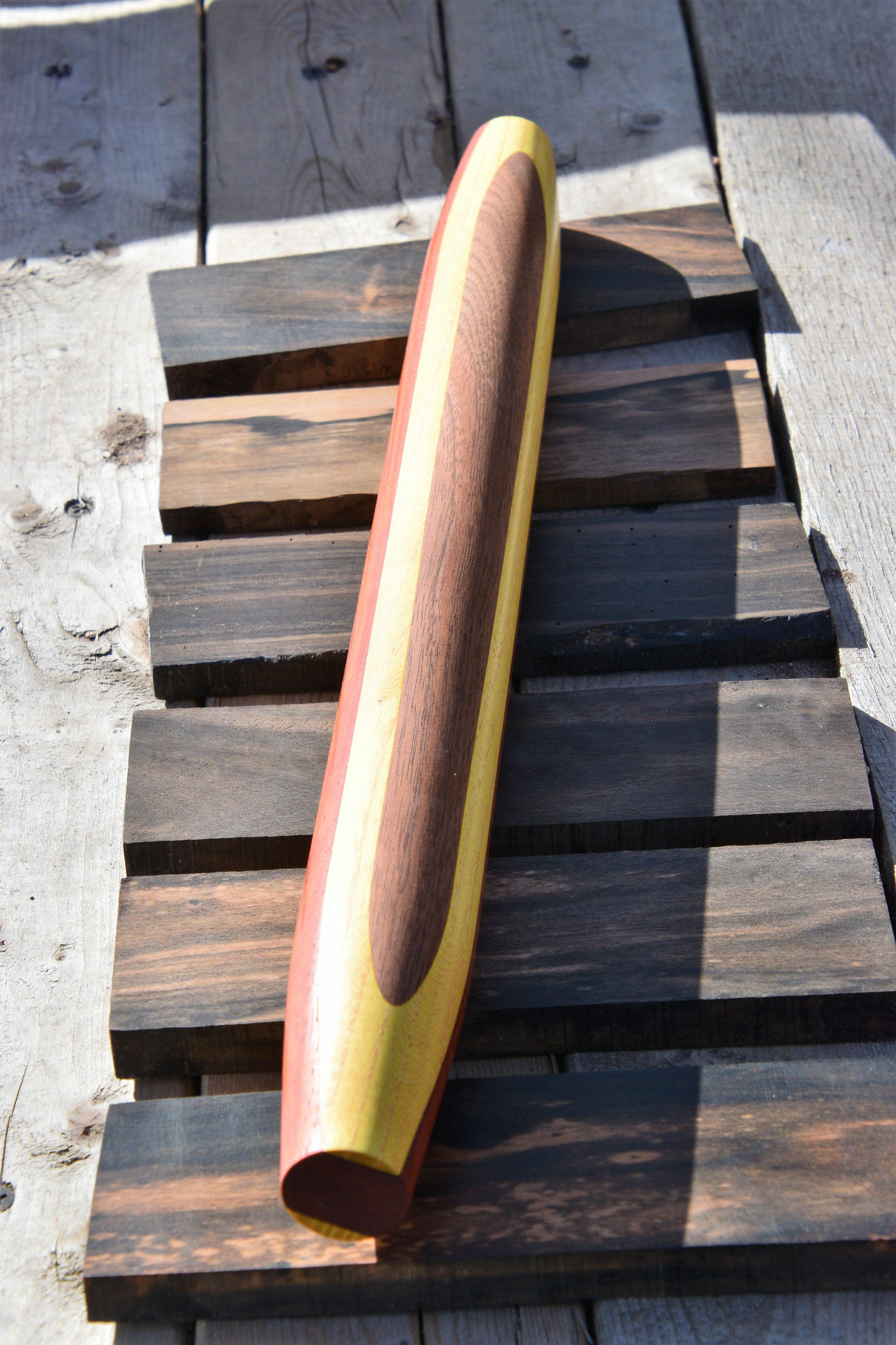 Texas Tri-color Rolling Pin Osage Orange Padauk and Black | Etsy