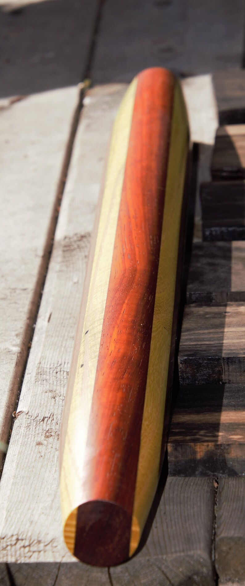 Texas Tri-color Rolling Pin, Osage Orange, Padauk, and Black Walnut ...