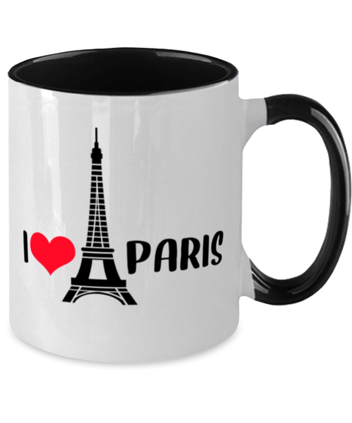 Paris Mug 11oz Black Paris Tea And Coffee Mug Cup Unique | Etsy