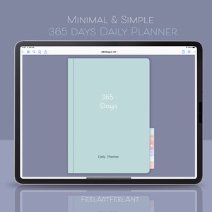 Undated 365 Days Daily Planer, Minimal & Simple Digital Planner, for ...