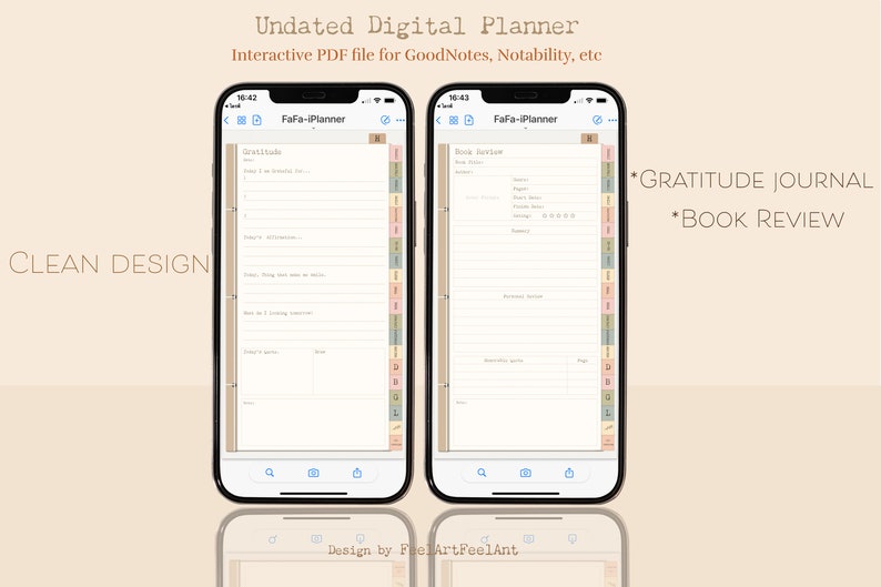 Undated Digital Planner Iphone or Ipad Goodnotes Planner - Etsy
