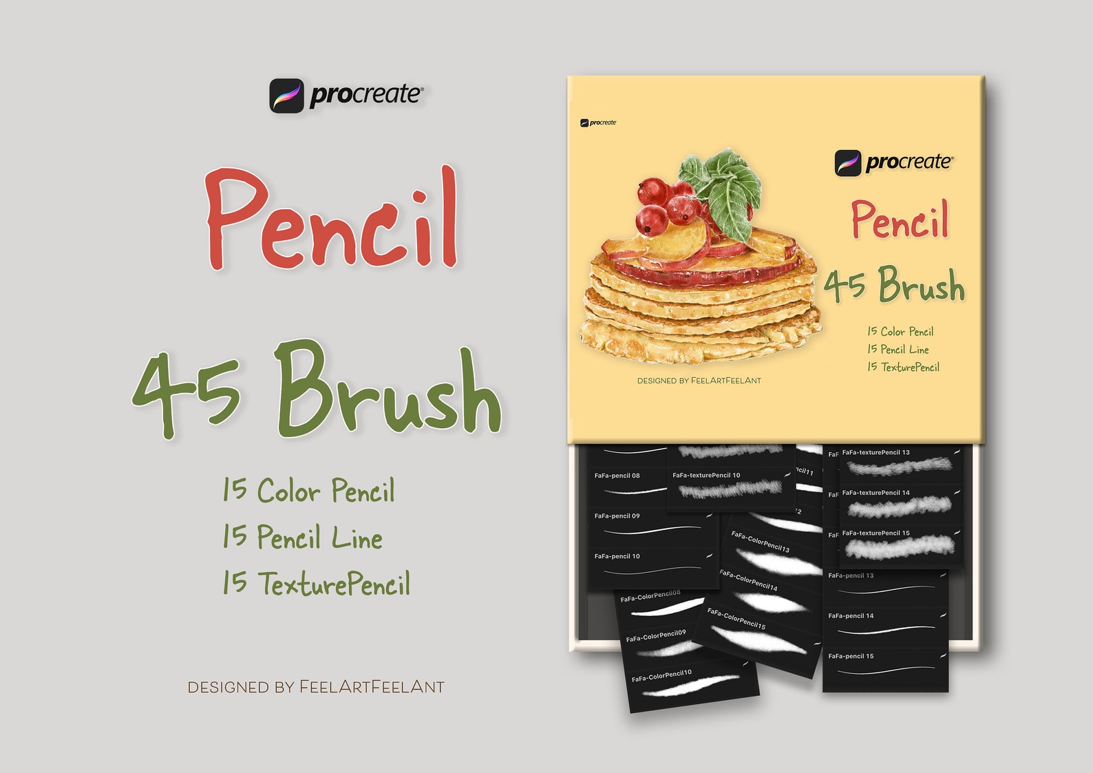 45 Pencil Brushes for Procreate Procreate Sketching Brushes - Etsy