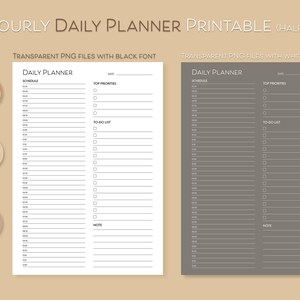 Printable Daily Planner half-hour,daily Schedule, To-do List, Instant ...