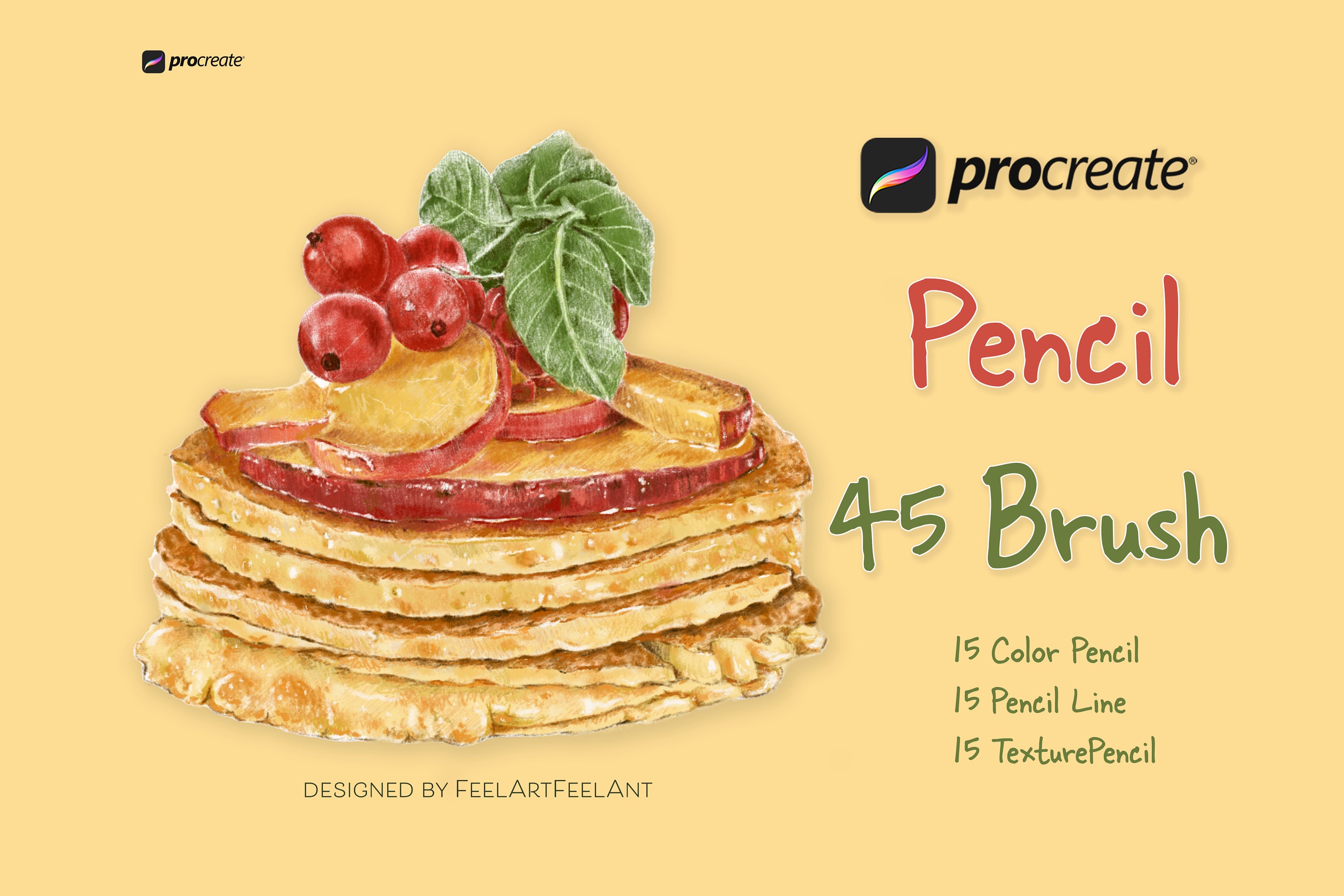 45 Pencil Brushes for Procreate Procreate Sketching Brushes - Etsy