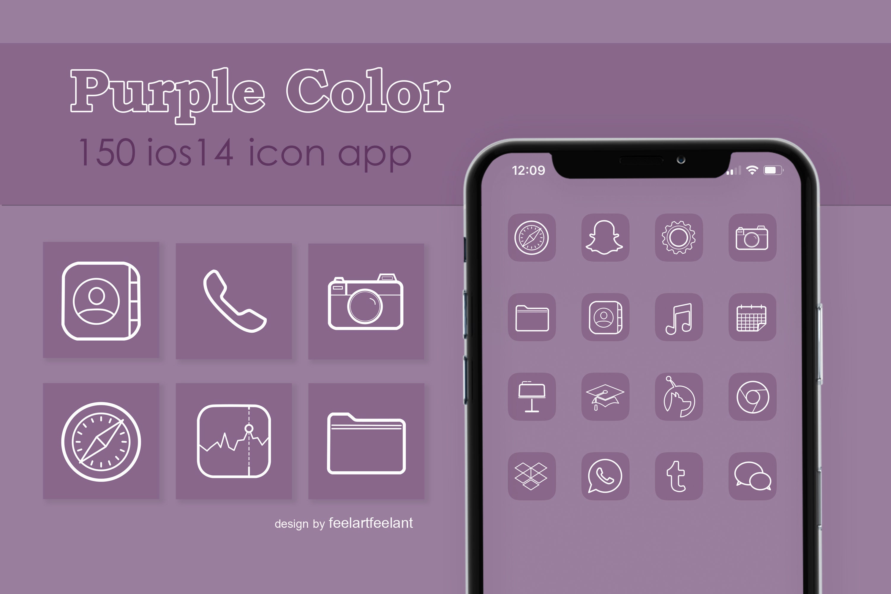 150 Ios14 Icons App Purple Color color Block Pastel Aesthetics Icon ...
