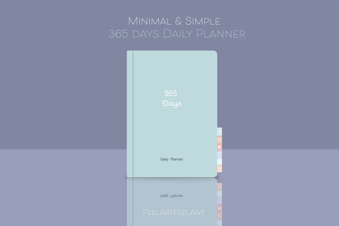Undated 365 Days Daily Planer, Minimal & Simple Digital Planner, for ...