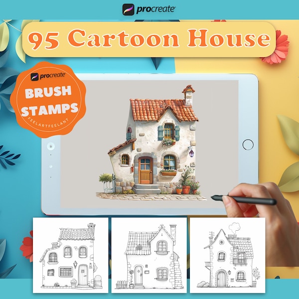 Whimsy House, 63 Procreate Stamps, Brushes for Procreate on Ipad ...