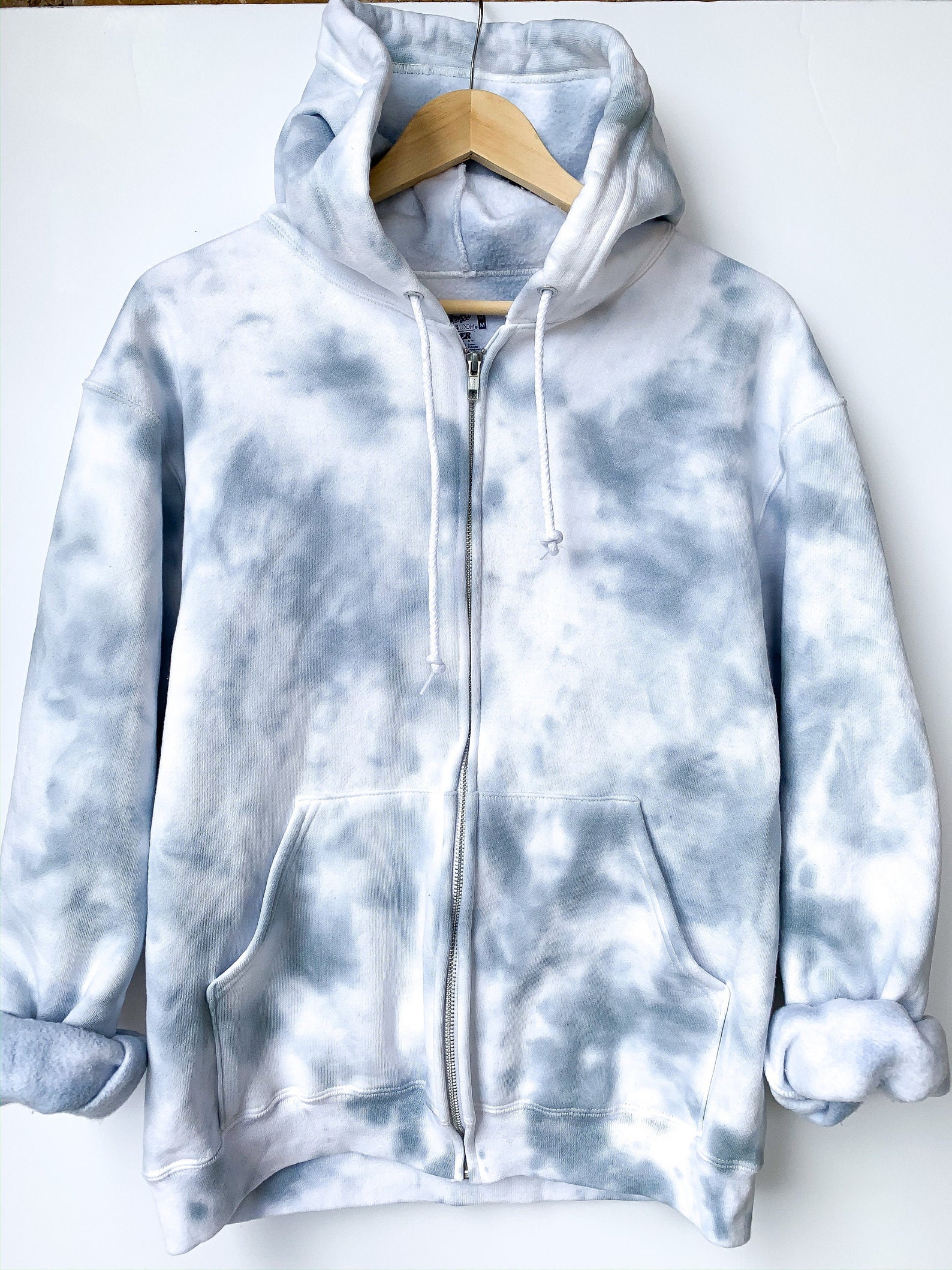 Grey Tie Dye Zip Up Hoodie Trendy Lounge Wear Custom Etsy