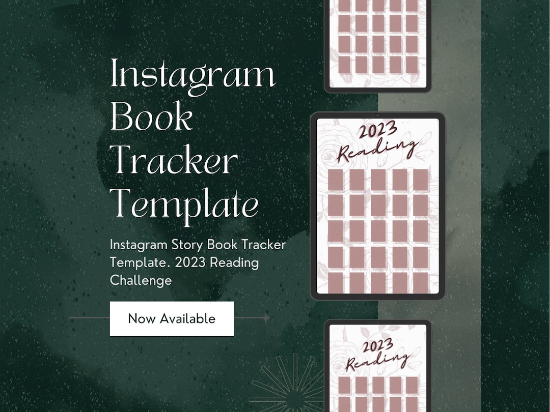 2023 Reading Book Tracker Instagram Story Template Roses - Etsy