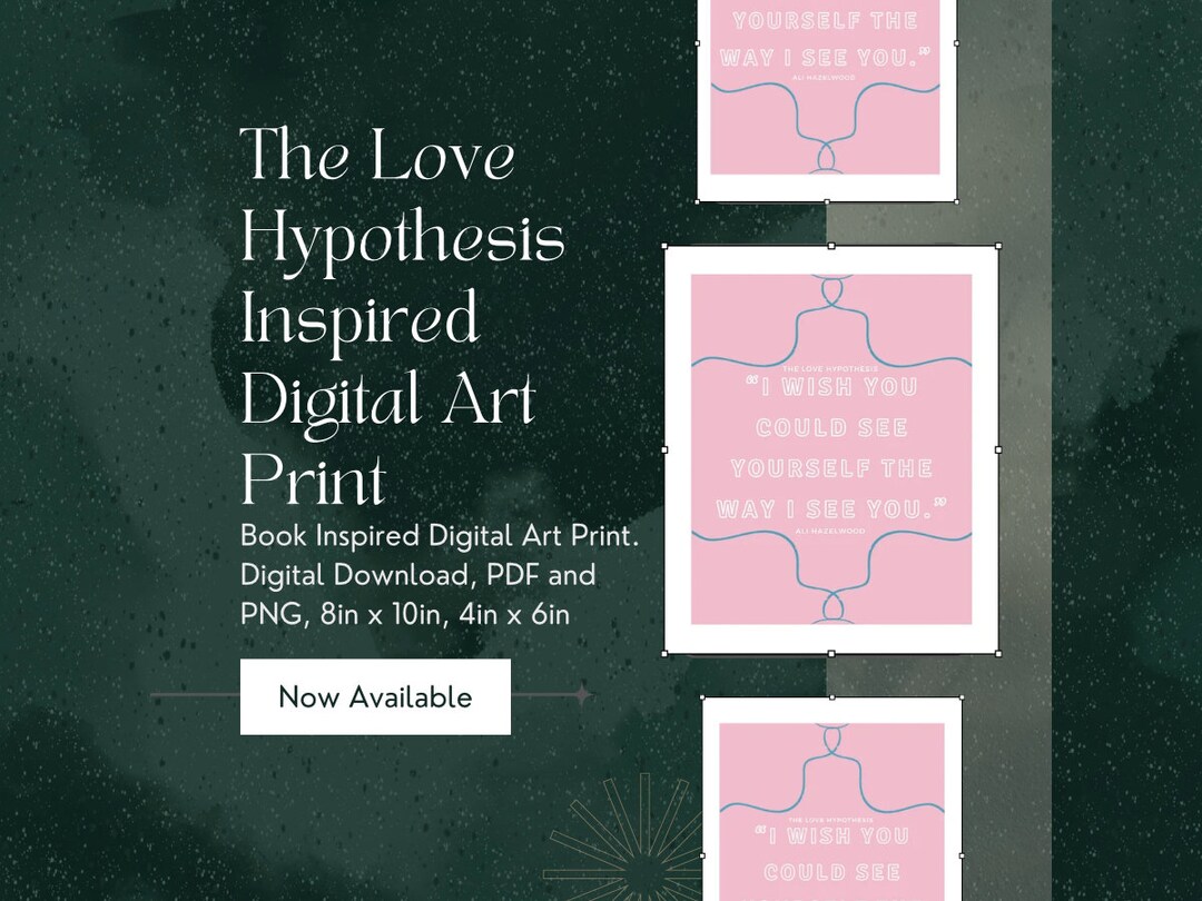 The Love Hypothesis Adam Carlsen Digitaldruck Ali Hazelwood Zitat ...
