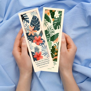 Palm Print Bible Verse Bookmarks Set of 5 | Scripture Bookmark Gifts ...