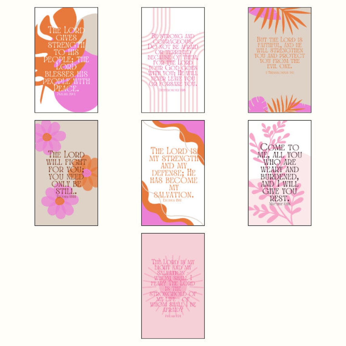 Encouraging Bible Verse Cards for Strength | Elevate Your Prayer Life ...