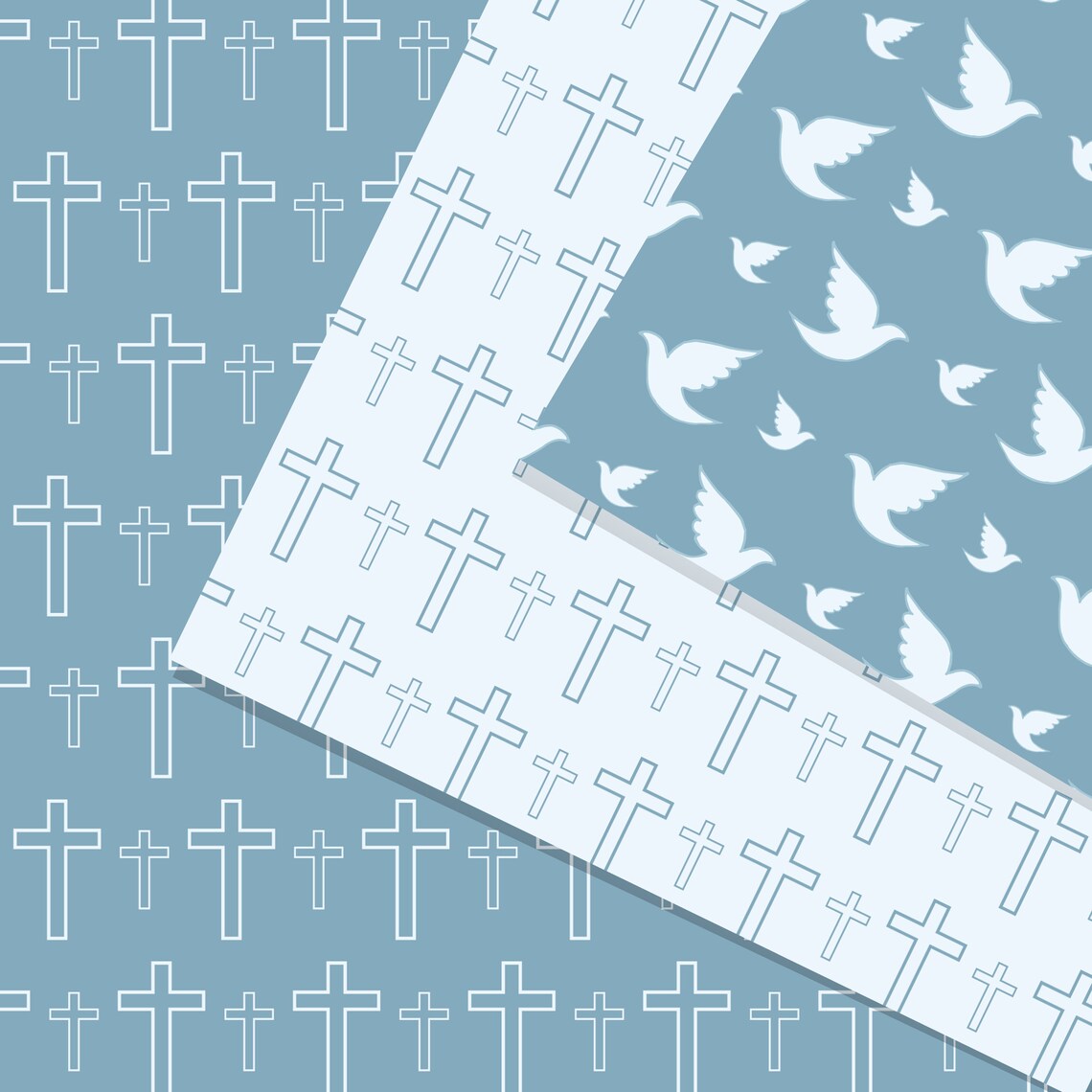 Christian Bundle: 10 Digital Scrapbooking Papers + 12 Digital Stickers ...