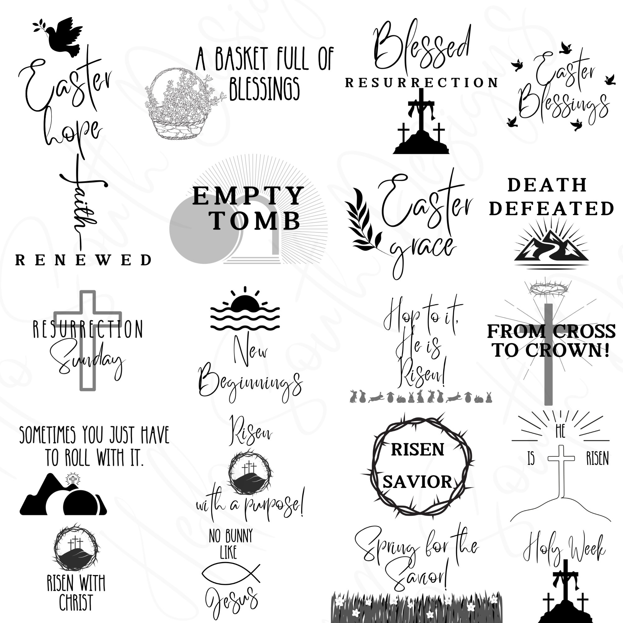 Christian Easter Clip Art Bundle – 20 Designs | Perfect for Crafting ...