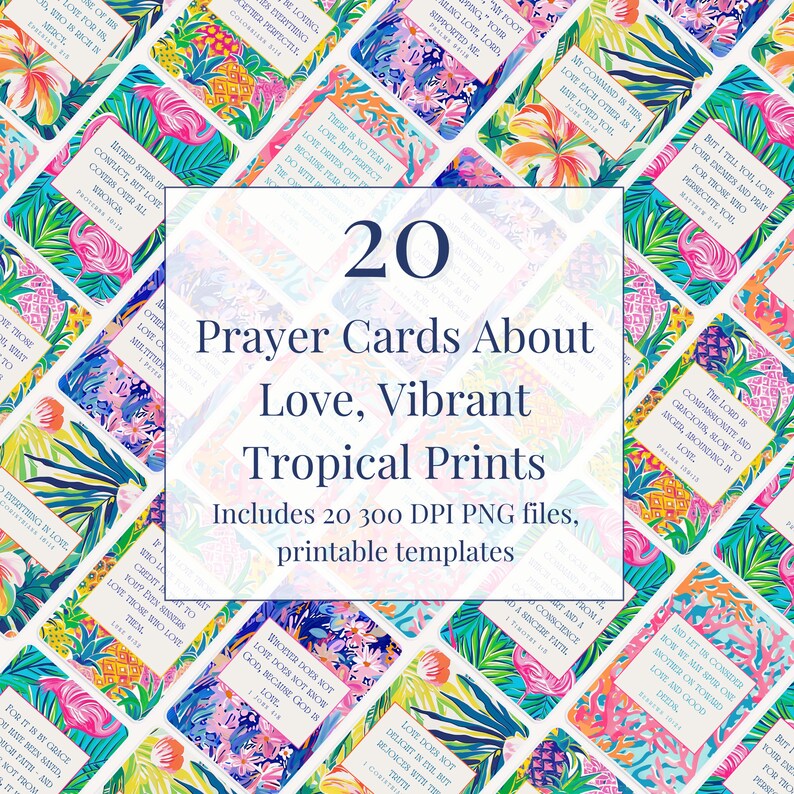 Digital Prayer Card Bundle: 20 Bible Verses About Love | Print or Share ...