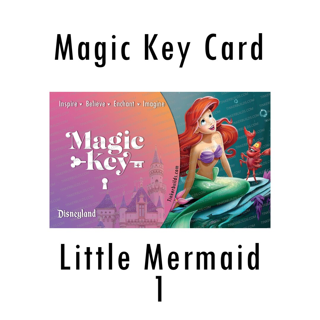 Little Mermaid | Physical Magic Key Card - Etsy