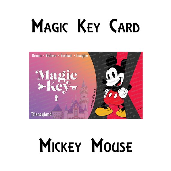 Mickey and Friends Physical Magic Key Card | Etsy