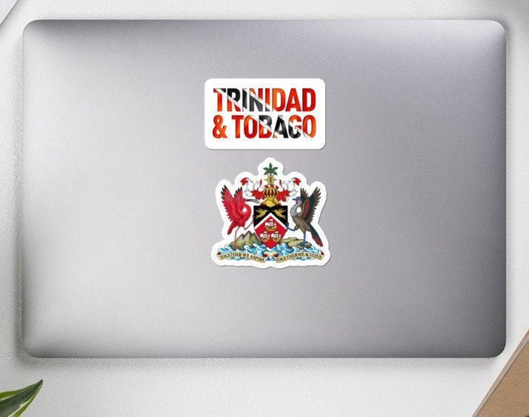 Trinidad and Tobago Stickers, Trinidad Coat of Arms, Trini Stickers ...