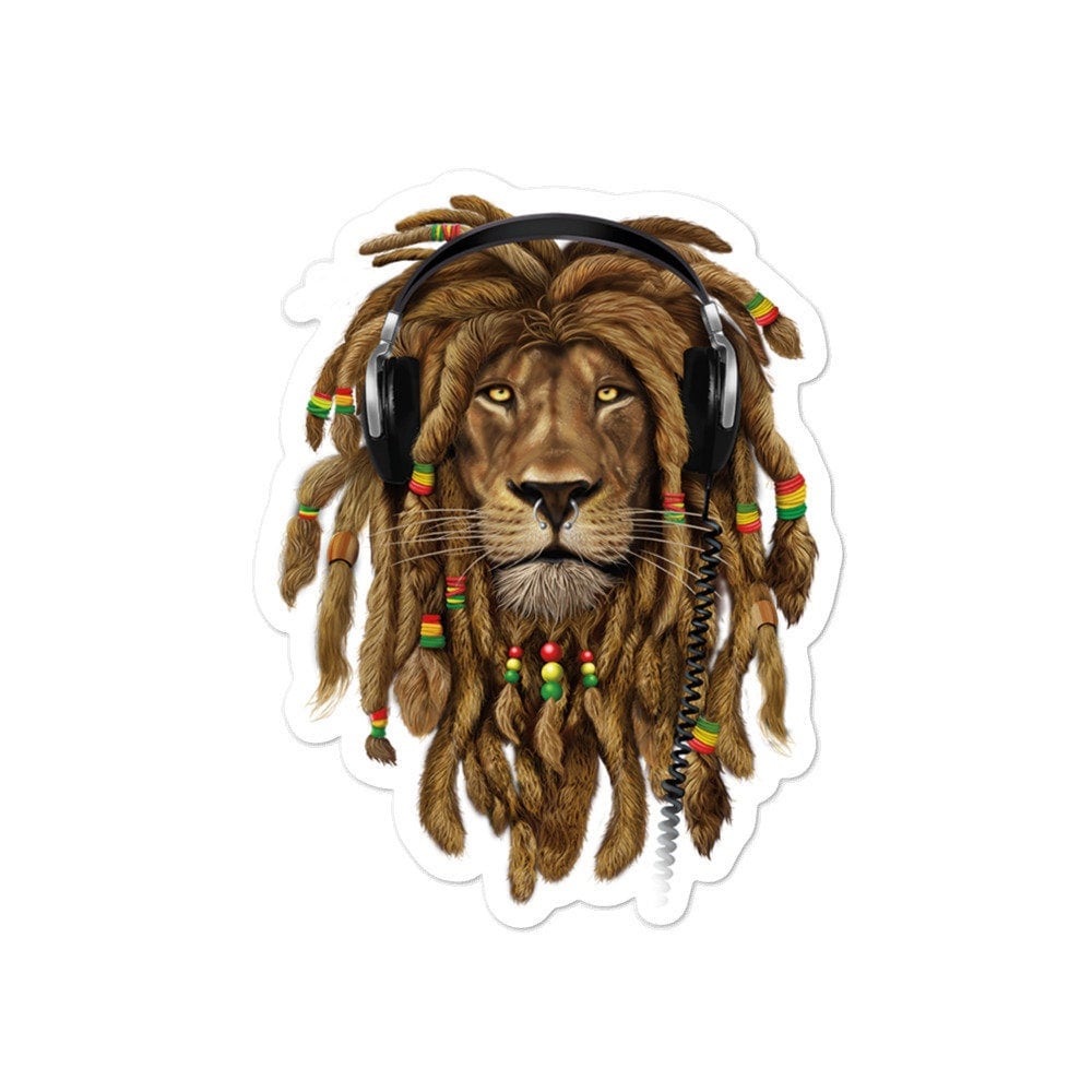 Rasta Lion Sticker Rasta Sticker Lion of Judah Sticker Leo - Etsy