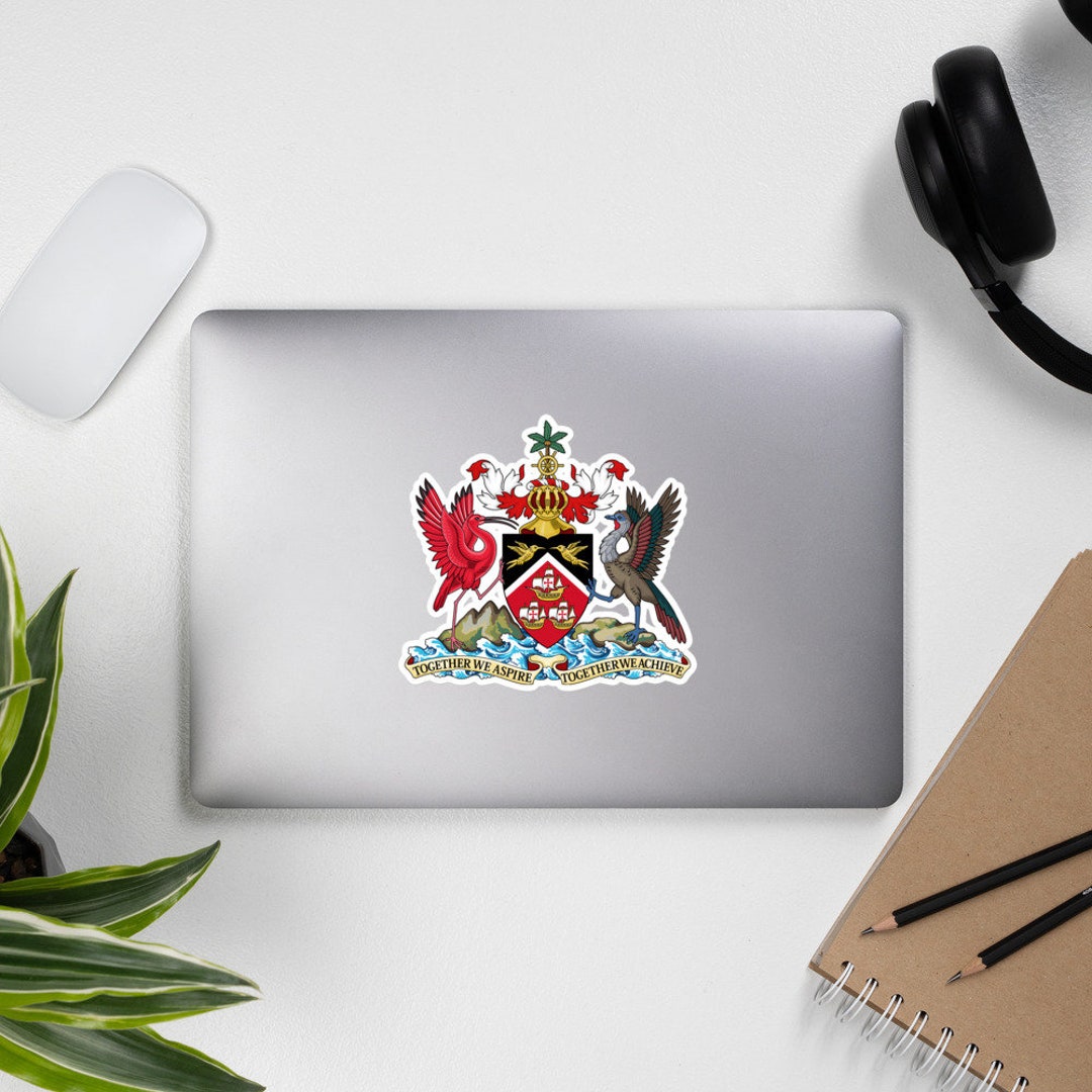 Trinidad and Tobago Stickers, Trinidad Coat of Arms, Trini Stickers ...