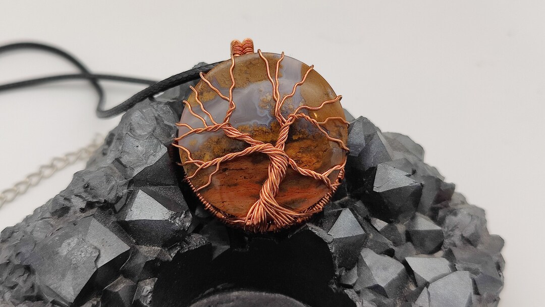 Copper Tree of Life on Petrified Wood in Quartz - Etsy