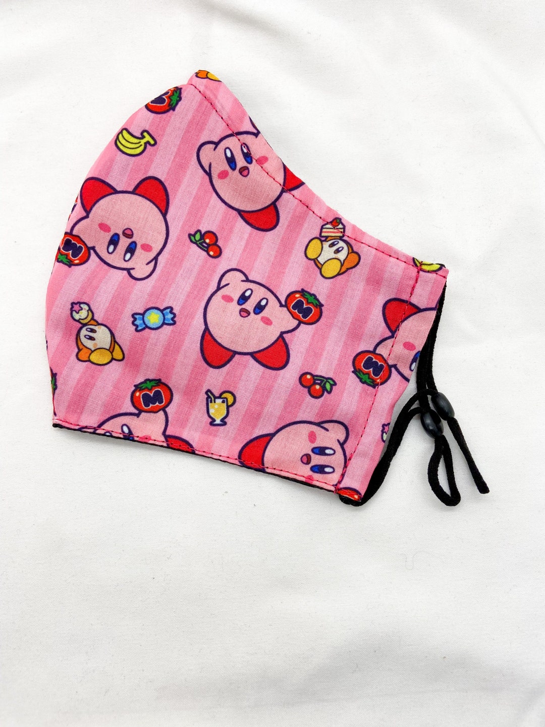 Mascarilla Facial Kirby Rosa Con Alambre Nasal Y Bolsillo Para Filtro ...