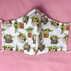 Mandalorian Grogu Face Mask With Filter Pocket in Kids and Adult Size ...