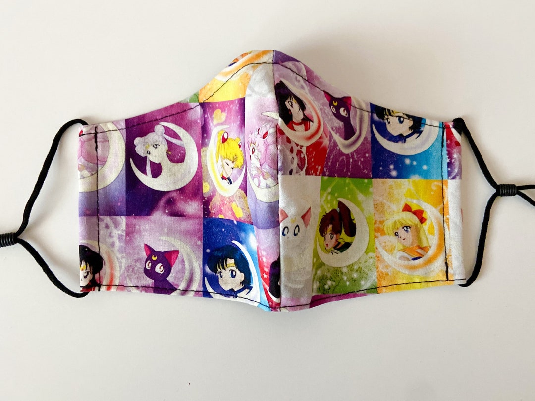 Sailor Moon Face Mask With Nose Wire and Filter Pocket Adult - Etsy