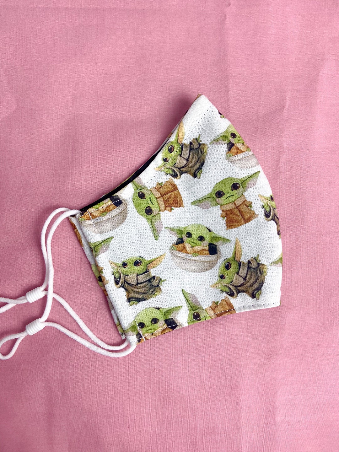 Mandalorian Grogu Face Mask With Filter Pocket in Kids and Adult Size ...