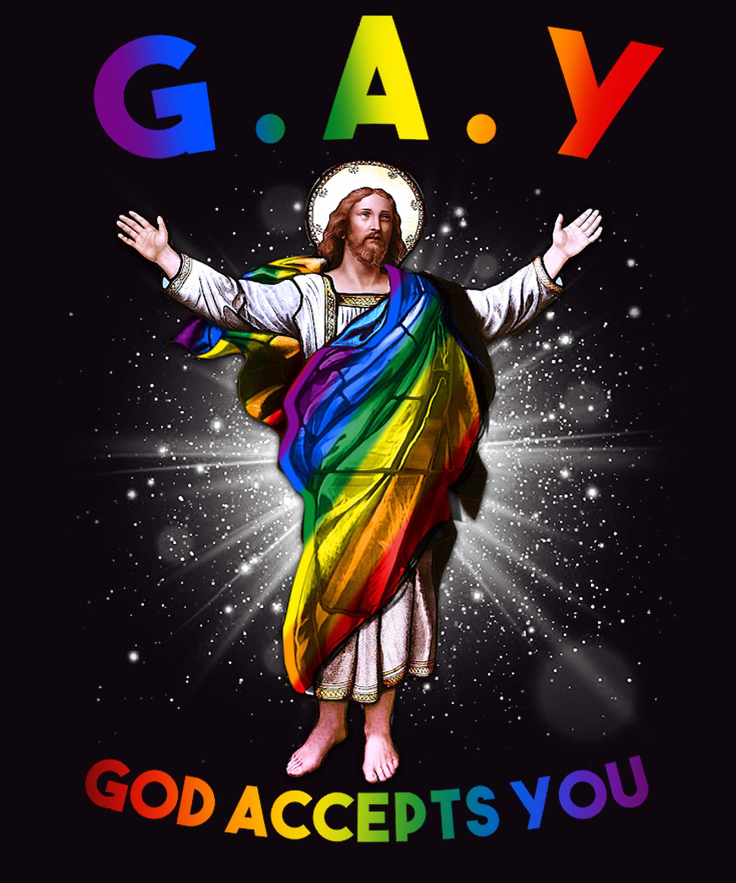 God Accepts You LGBT Digital Download File PNG File PSD | Etsy