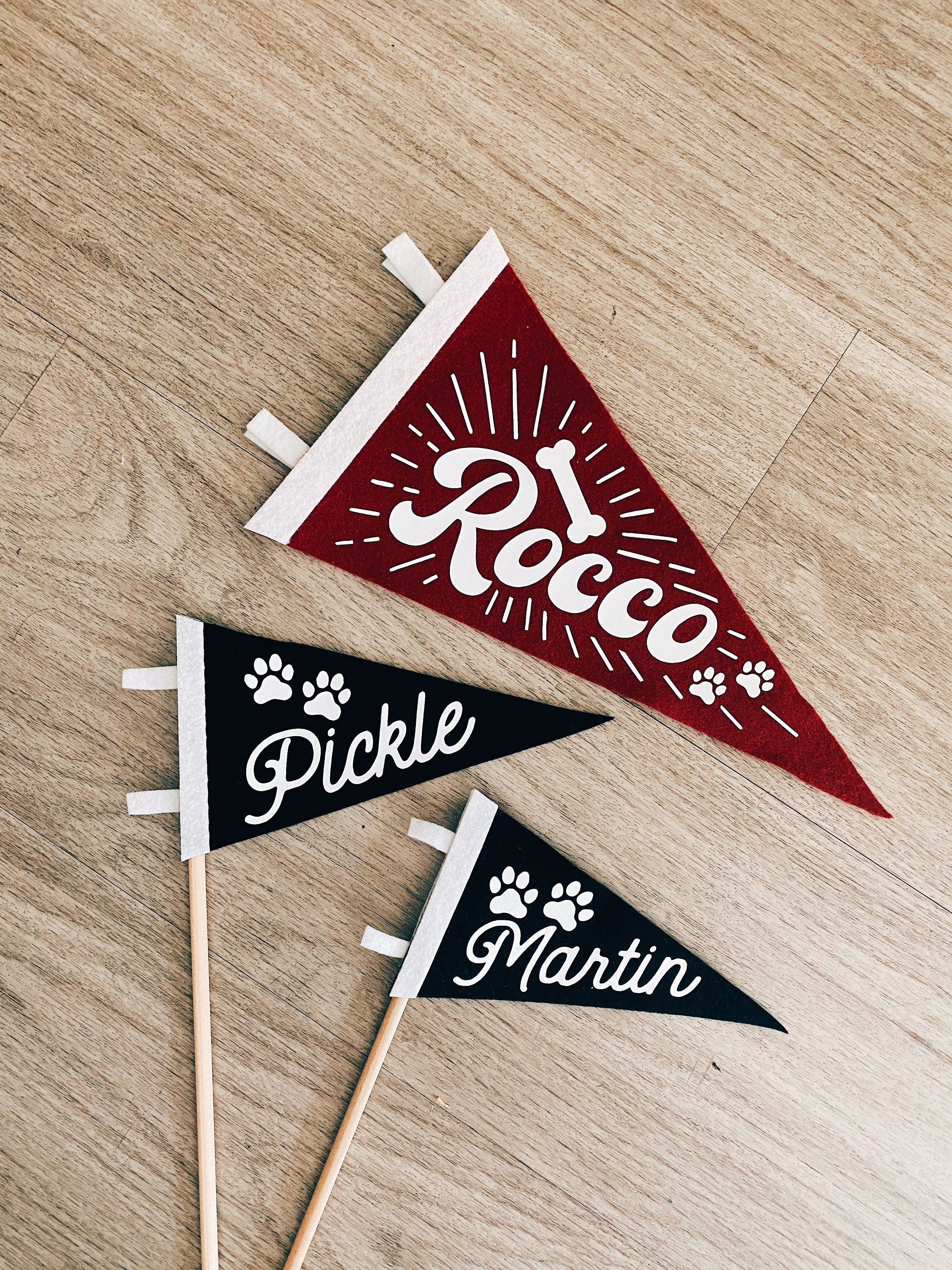 Banderines personalizados con nombre de mascota / Banderines | Etsy