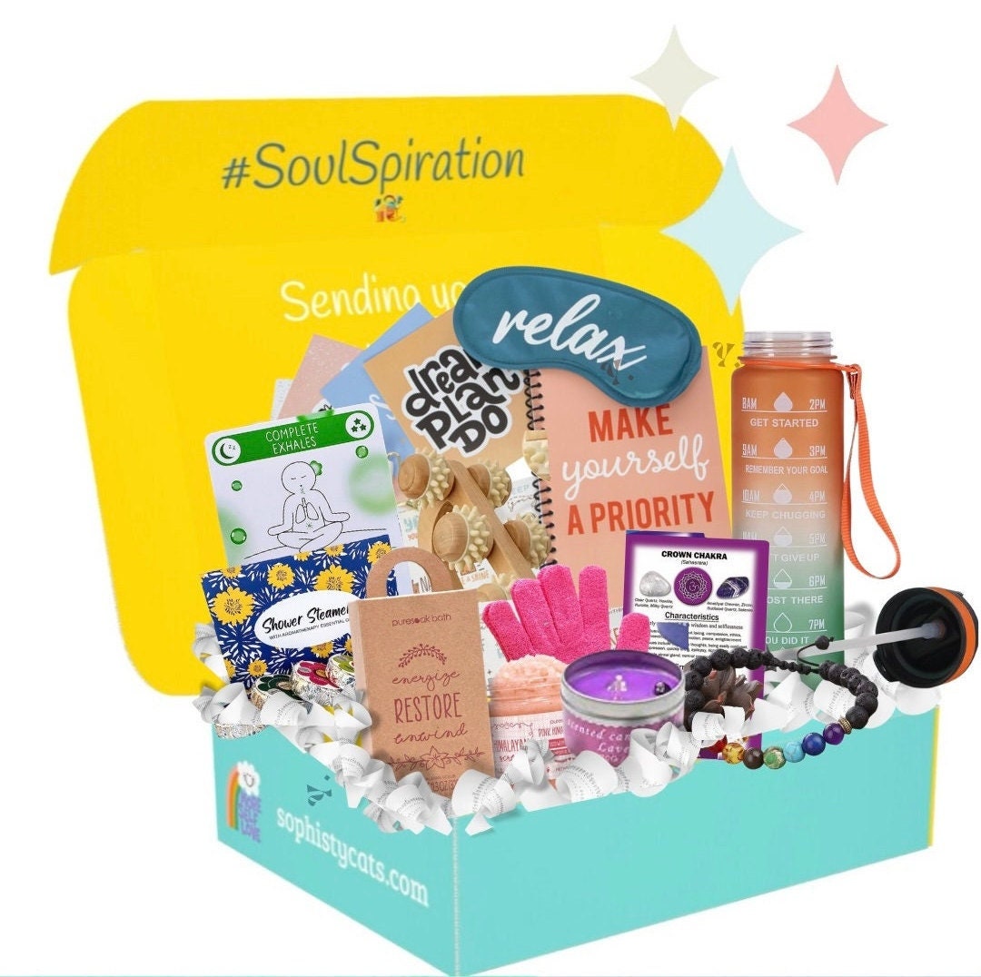 Relaxation Self-care Box: Meditation Gift Set With Chakra Bracelet - Etsy