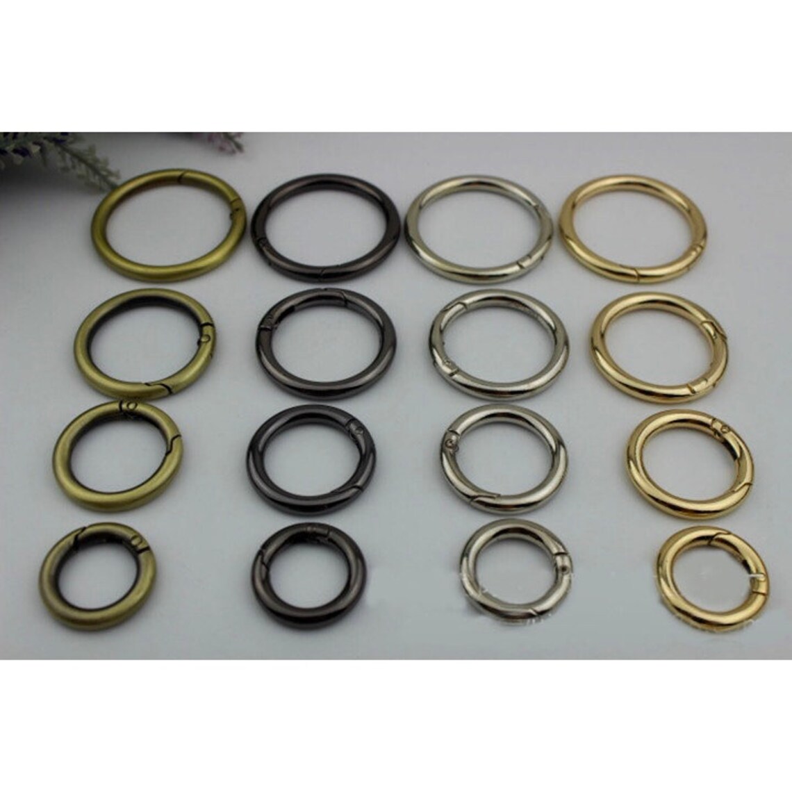 10mm 32mm Round Snap Clip Spring Rings Purses Clasps | Etsy