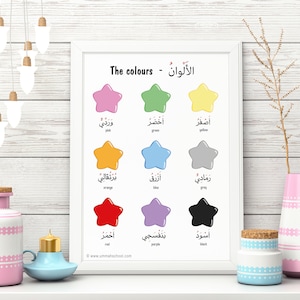 Learn Colours in Arabic for Children Learning Posters | Arabic ...
