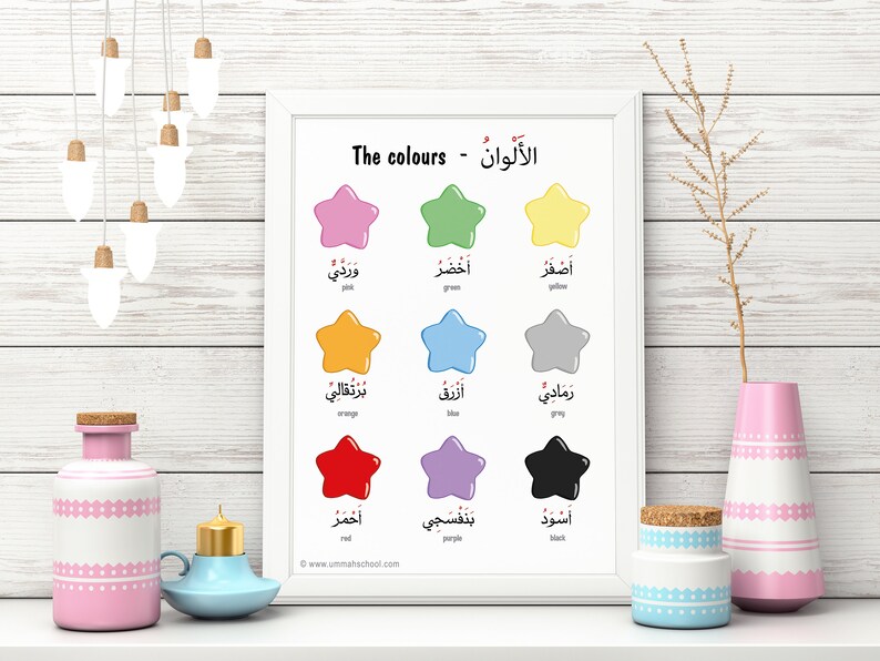 Learn Colours in Arabic for Children Learning Posters | Arabic ...