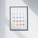 Learn NUMBERS 1 to 20 in Arabic Rainbow Colour Poster Children's Room ...
