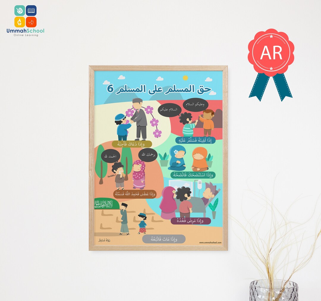 6 Rights of Muslim Upon the Muslim | for Children Education Poster ...