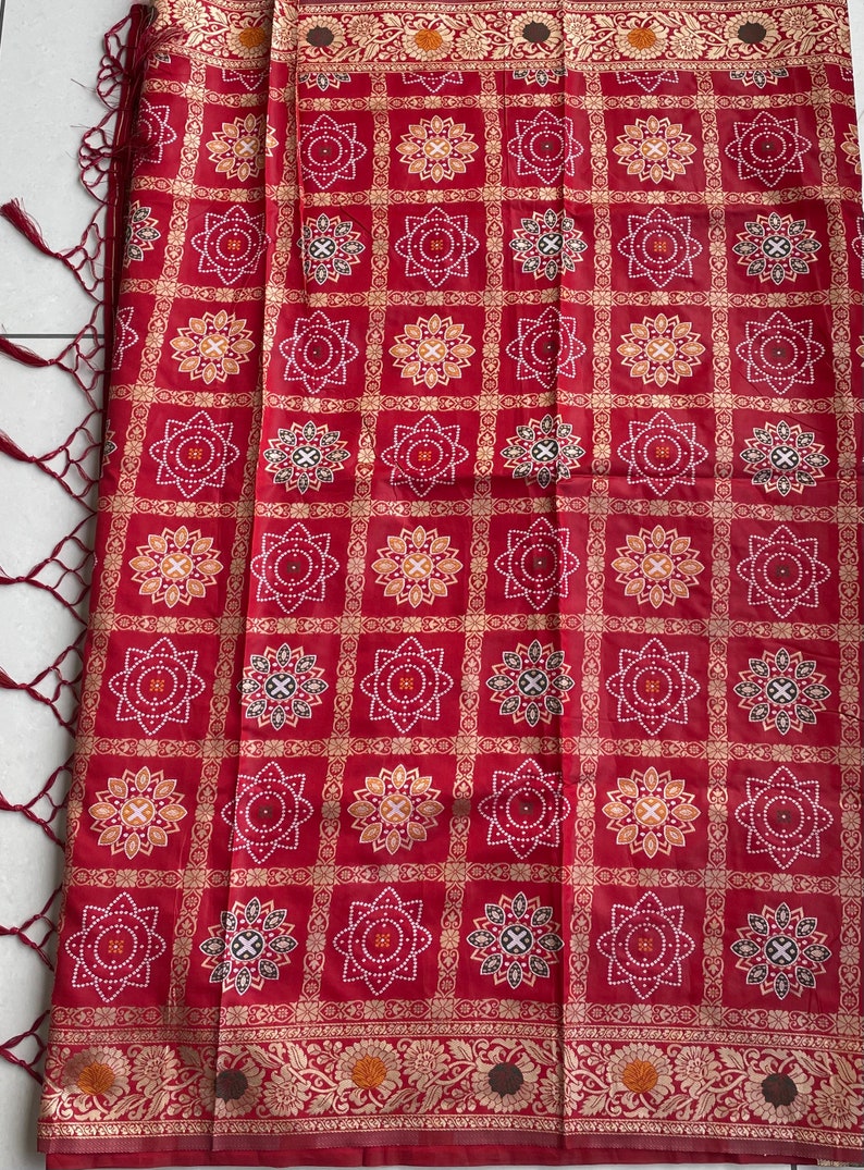 Silk Gharchola Type Saree 1952 - Etsy UK