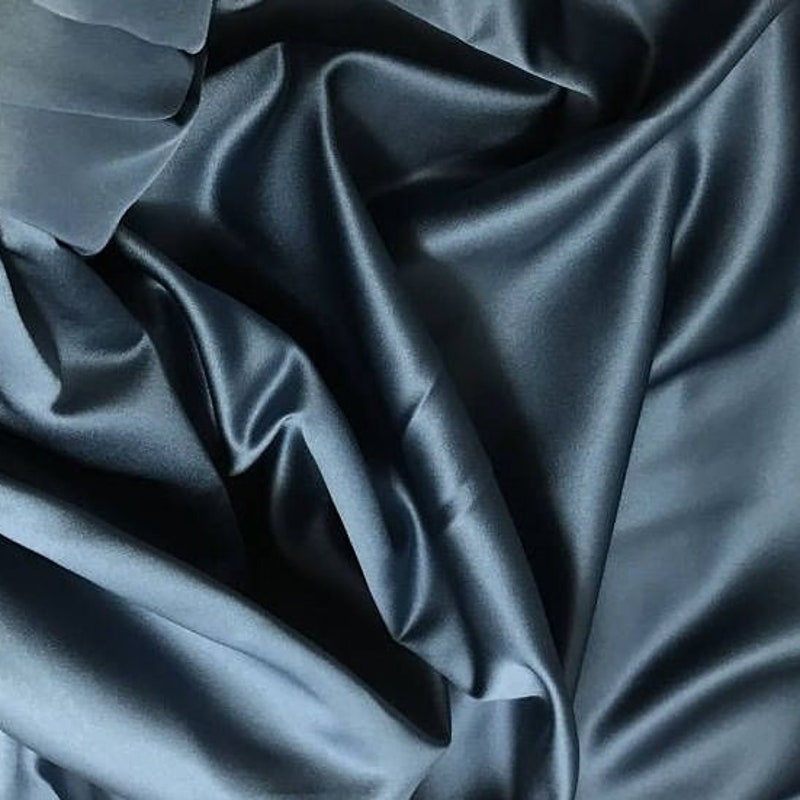 Blue Satin Fabric - Etsy