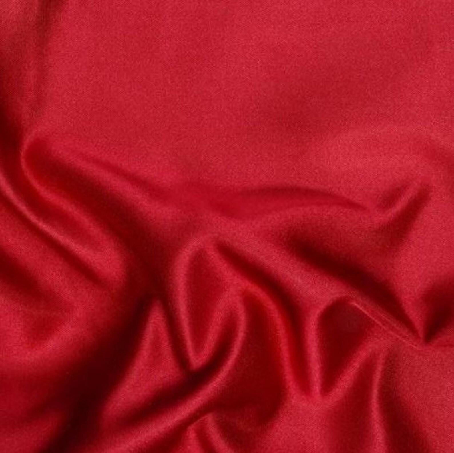 Ruby Red Bridal Satin Fabric Silky Smooth Shinny Sold by Yard 58 Inches ...