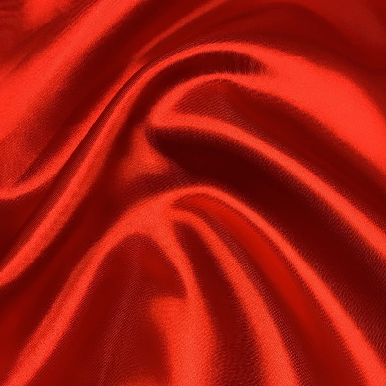 Red Bridal Satin Fabric Silky Smooth Shinny Sold by Yard 58 - Etsy