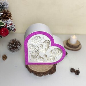 Love Mom Lantern SVG - Heart Lantern Paper Cut - DIY Paper Lantern ...