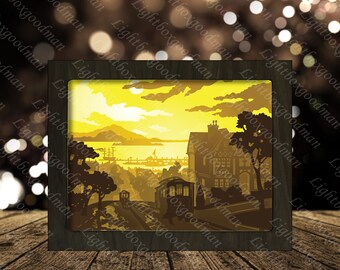 Train Shadow Box Svg | Etsy