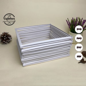 Flexi Paper Spacers Digital File DIY for Square Box, 3D Shadow Box, 3D ...