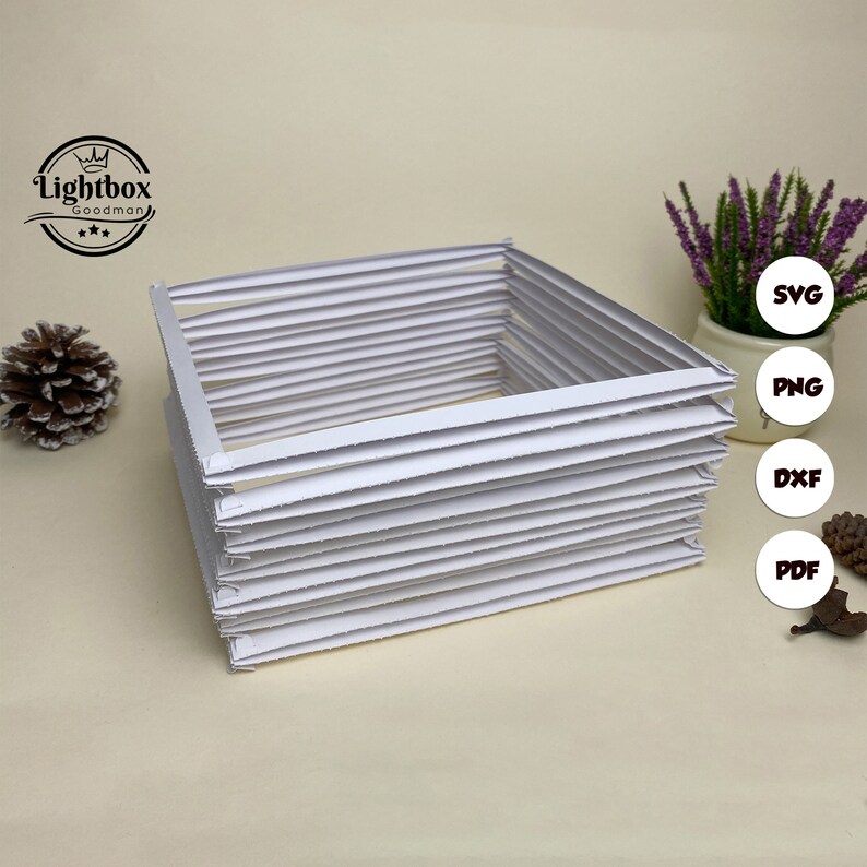 Flexi Paper Spacers Digital File DIY for Square Box, 3D Shadow Box, 3D ...