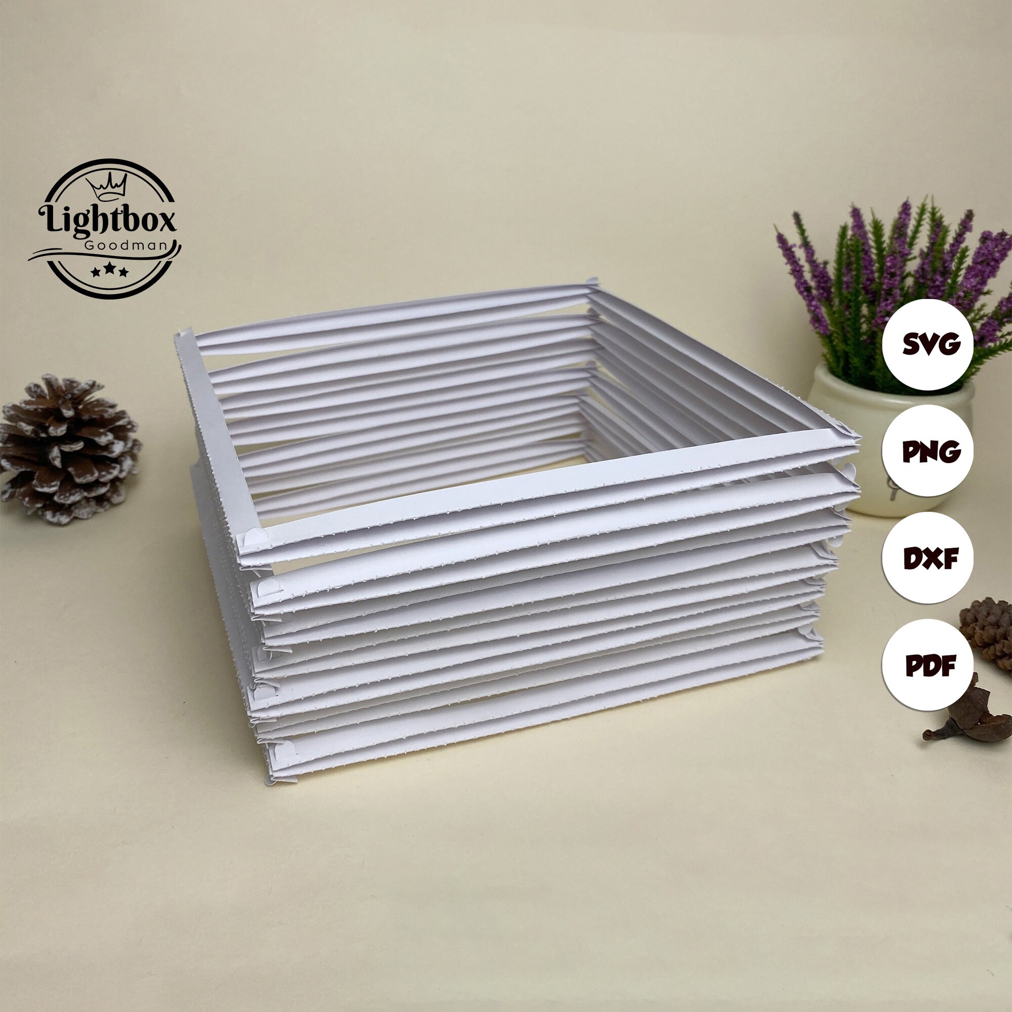 Flexi Paper Spacers Digital File DIY for Square Box, 3D Shadow Box, 3D ...