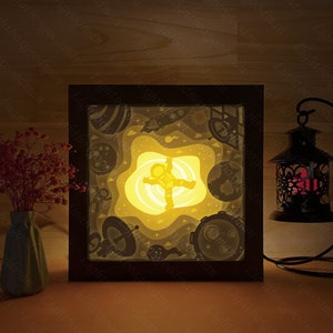 Astronaut Shadow Box Files Paper Cut Light Box Template - Etsy