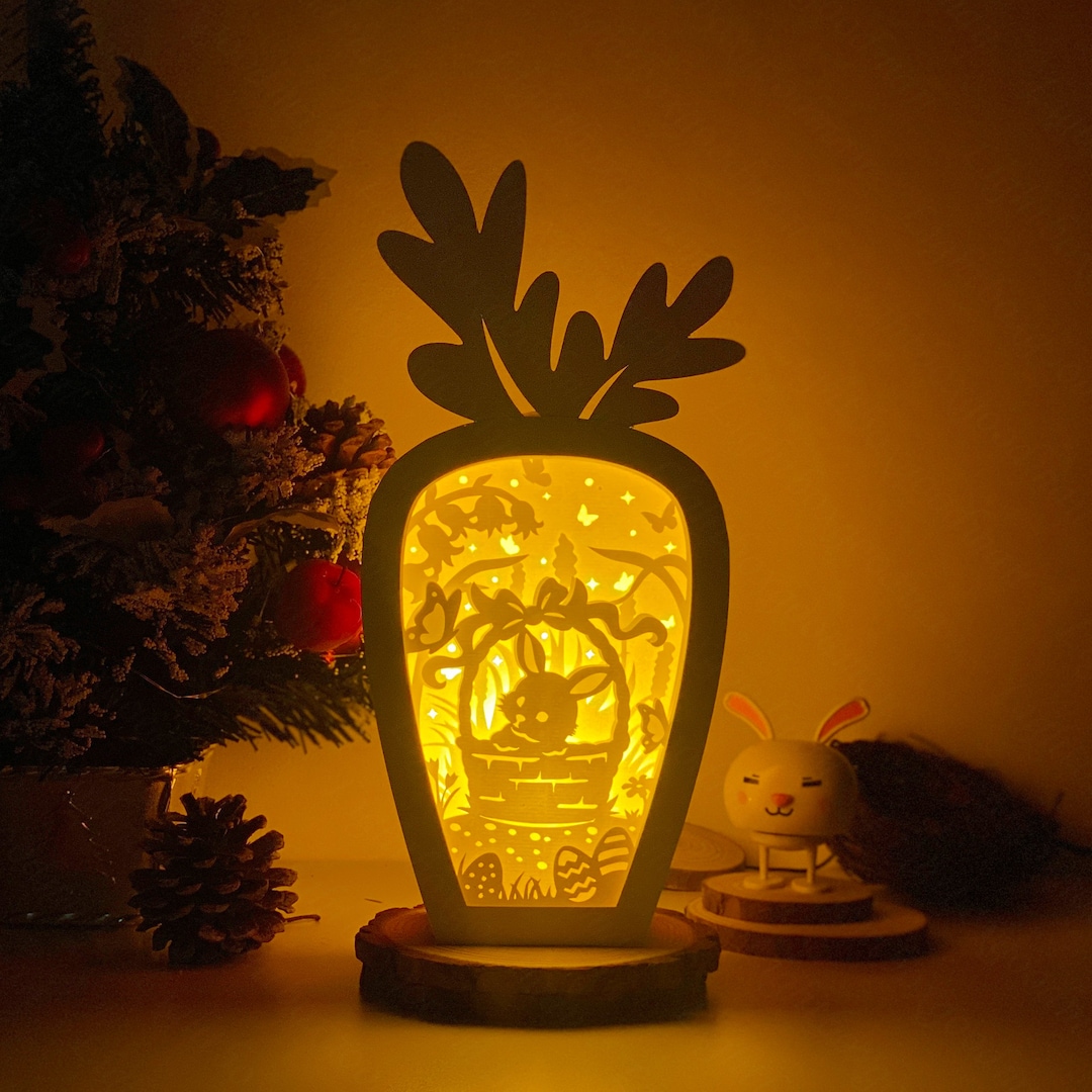 Easter 2 Easter Carrot Lantern SVG - Easter Lantern Paper Cut - DIY ...
