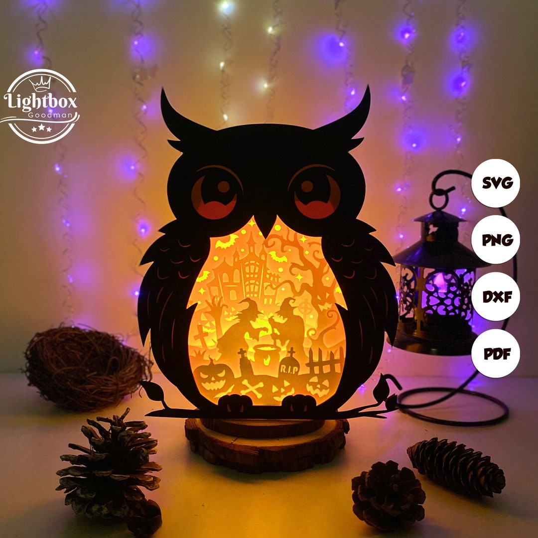 Witch 2 Owl Shadow Box SVG for Cricut Projects DIY Witch Owl - Etsy UK