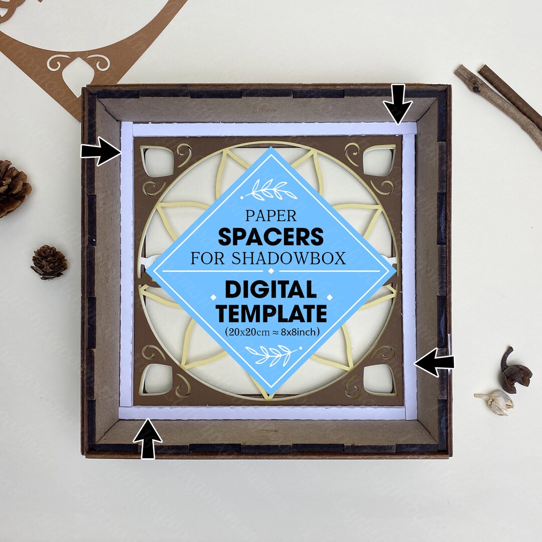 Paper Spacers Digital File DIY for Square Box, 3D Shadow Box, 3D Light ...